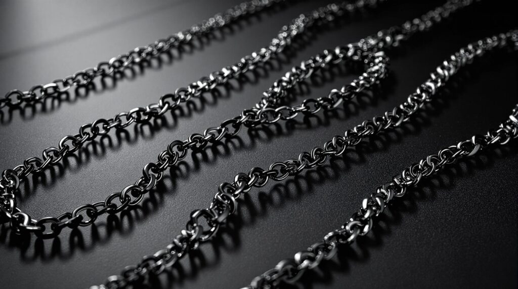 Discover The Elegance Of Black Sterling Silver Chains - Cat Karma Creations